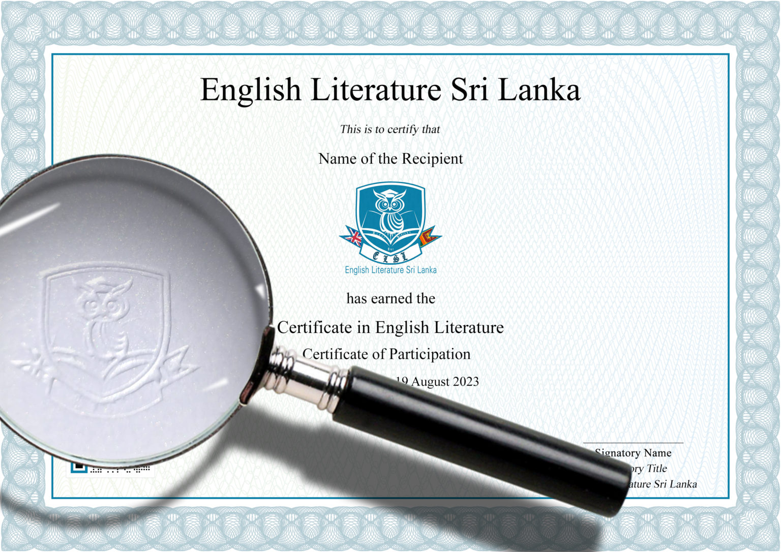 Certificates – English Literature Sri Lanka